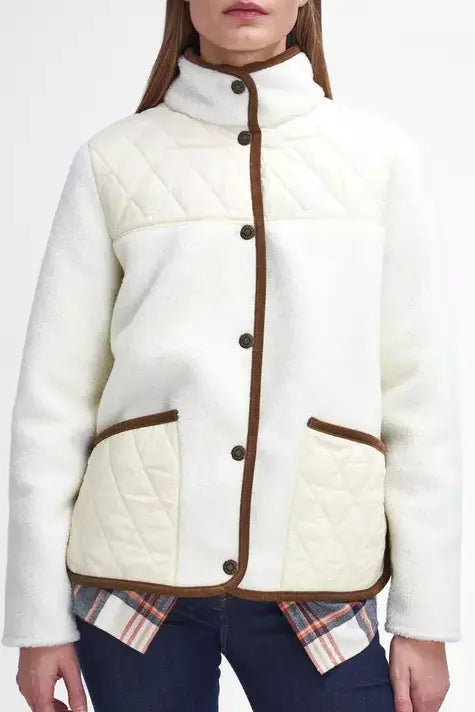 Barbour fleece Brambles fleece in Cream Winter Pearl LFL0075CR11 ...