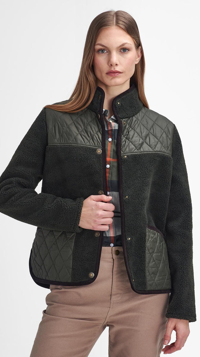 Barbour Brambles Fleece in Olive Sage Green LFL0075SG71 – Smyths ...