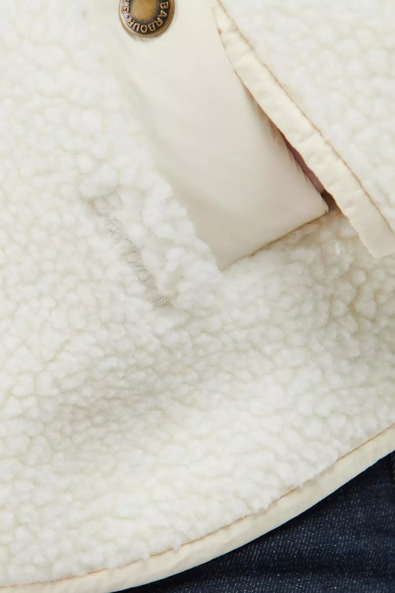 Barbour Aspen Ladies sherpa Fleece jacket in cream Winter Pearl LFL005 ...