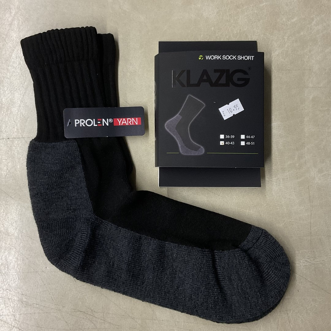 KLAZIG socks Black/Grey boot length short work socks 36750 – Smyths ...
